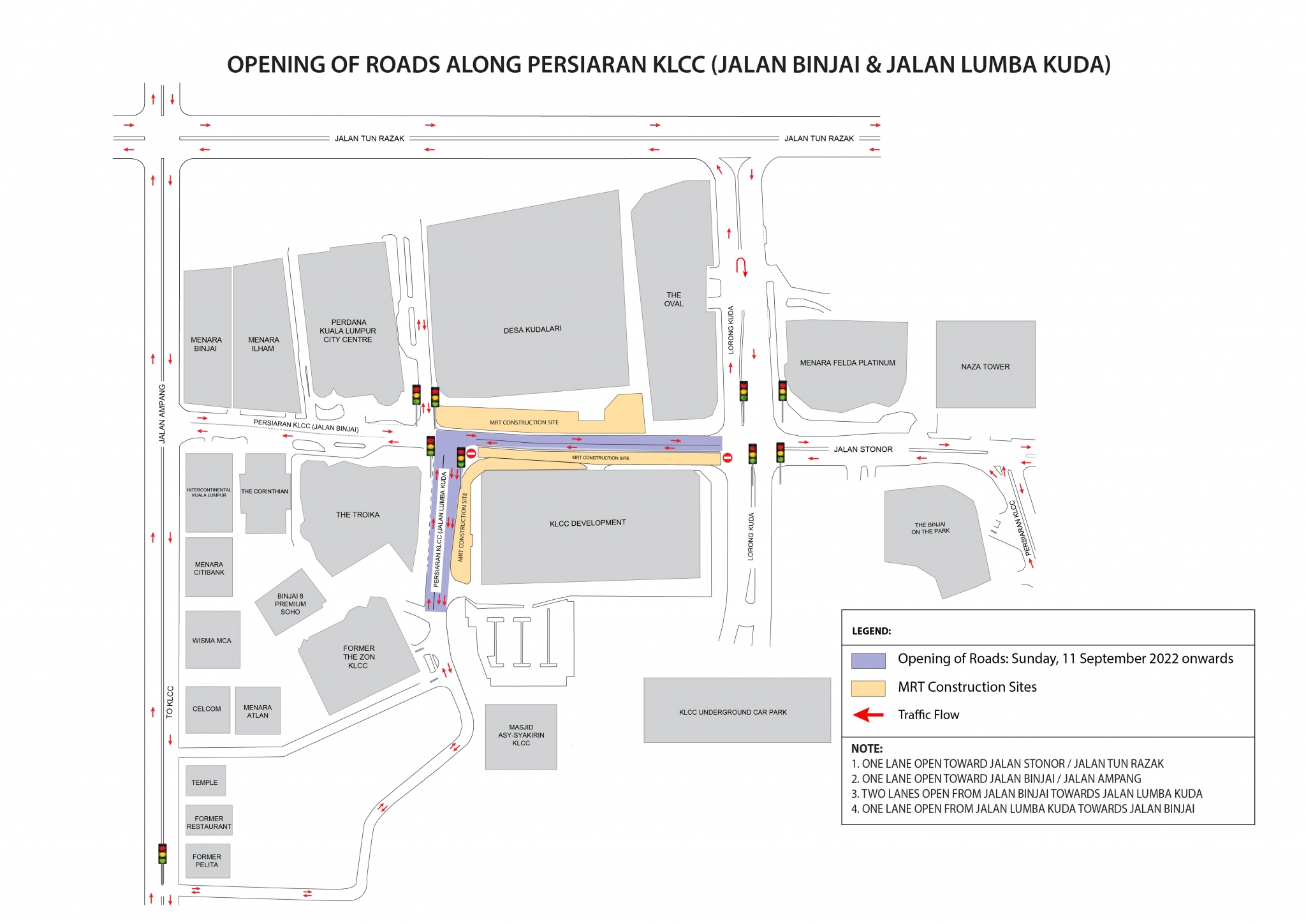 Opening Of Roads Along Persiaran KLCC (Jalan Binjai & Jalan Lumba Kuda ...